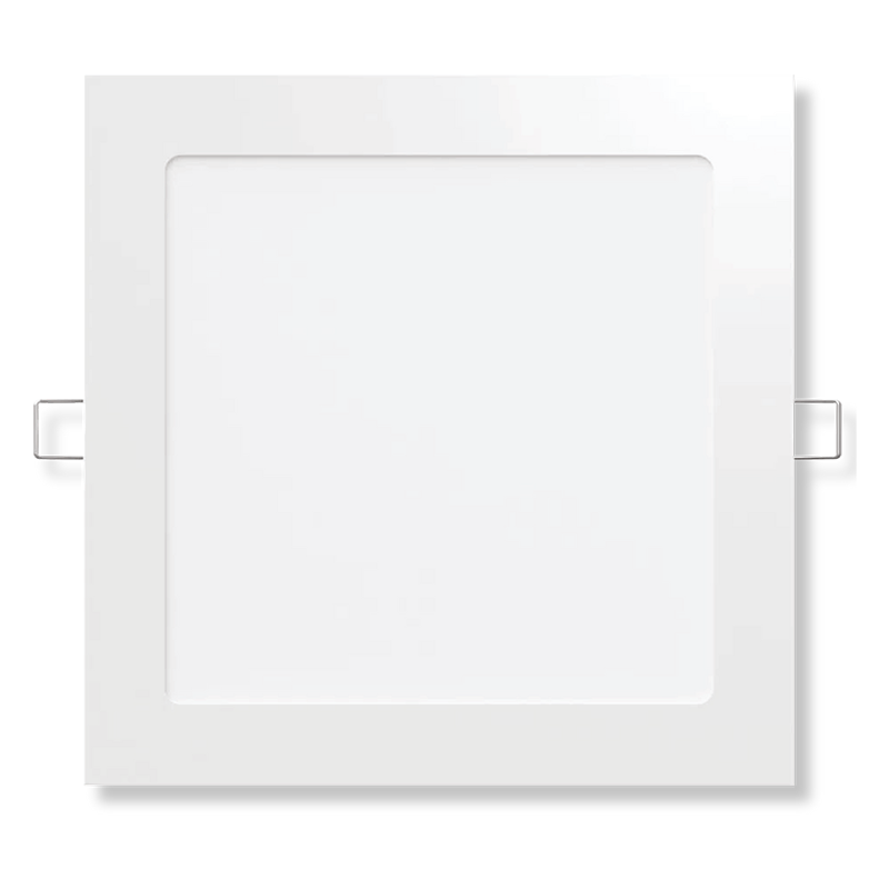 Plafon Led Embutir Abs – Bi-Volt 12W Quadrado – Luz Branco Frio- Branco ...
